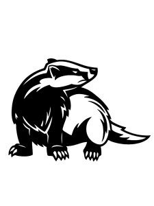 Free printable Badger stencils and templates