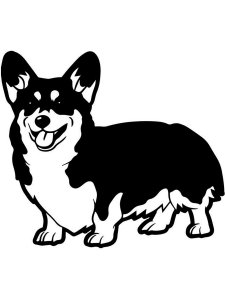 Free printable Corgi stencils and templates
