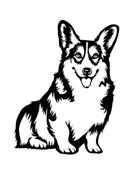 Free printable Corgi stencils and templates