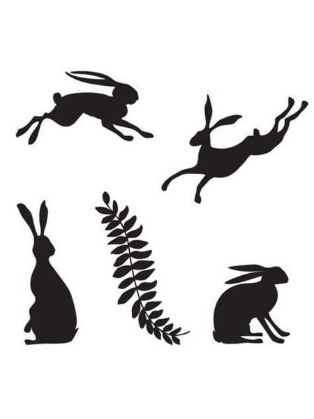 Hare stencils and templates - Free PDF Printables