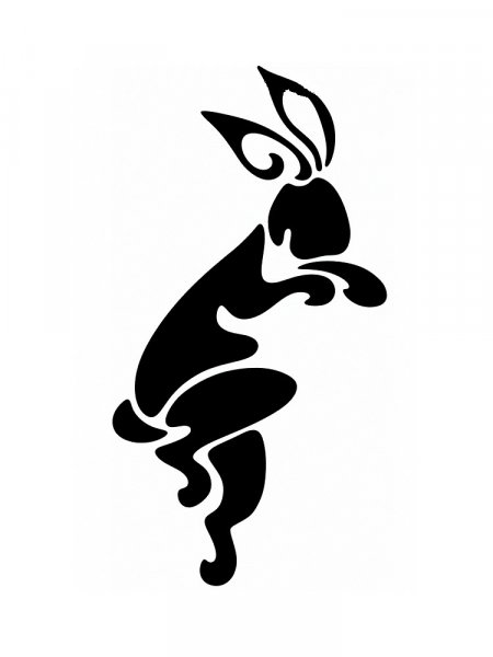 Hare stencils and templates - Free PDF Printables