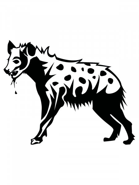 Free printable Hyena stencils and templates