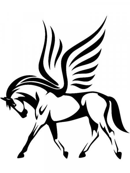 Free printable Pegasus stencils and templates