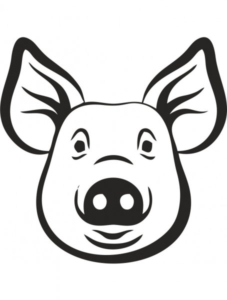 Pig stencils and templates - Free PDF Printables