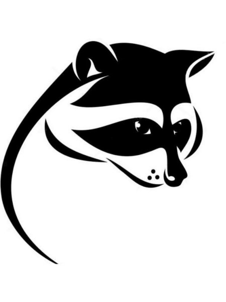Raccoon stencils and templates - Free PDF Printables
