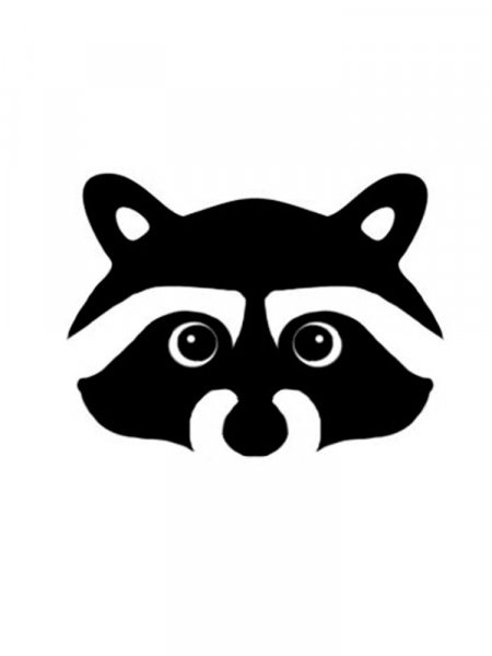 Free printable Raccoon stencils and templates
