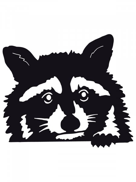 Raccoon stencils and templates - Free PDF Printables