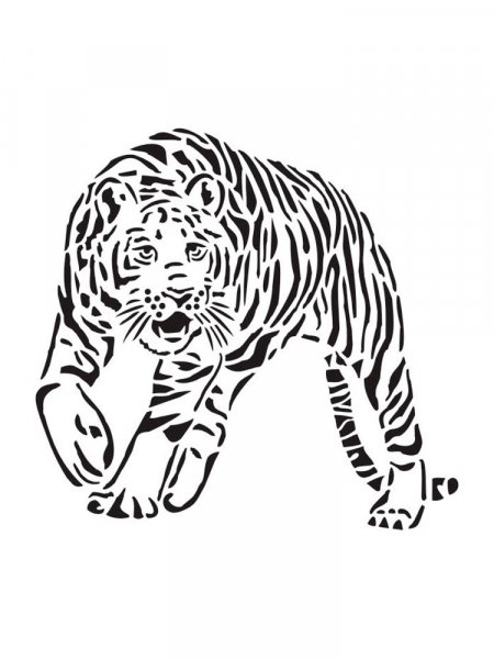 Tiger stencils and templates - Free PDF Printables