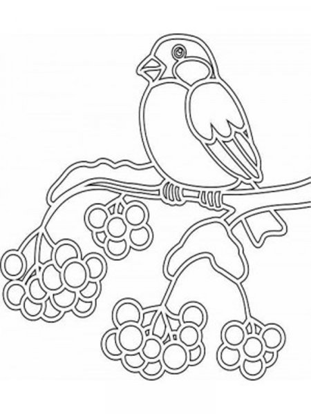 Bullfinche stencils and templates - Free PDF Printables