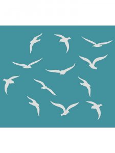 Seagull stencils and templates - Free PDF Printables