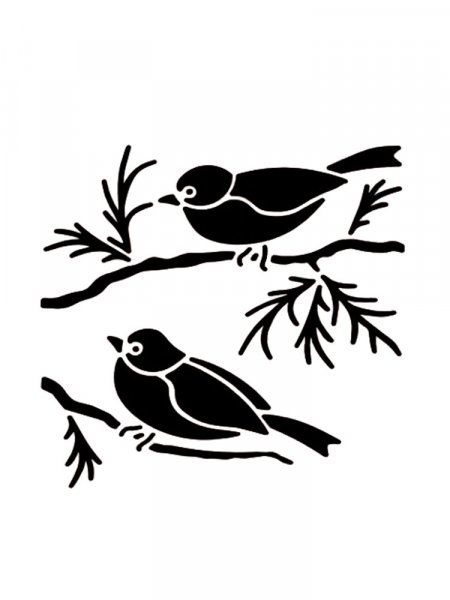 Sparrow stencils and templates - Free PDF Printables