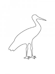 Stork stencils and templates - Free PDF Printables