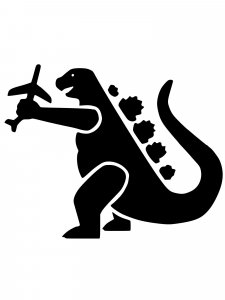 Free printable Godzilla stencils and templates