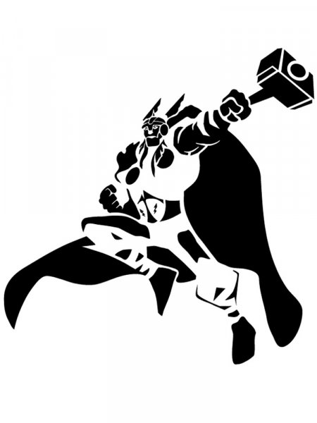 Free printable Thor stencils and templates