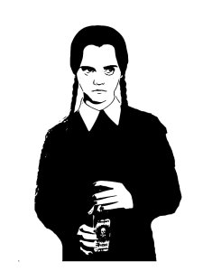 Wednesday Addams stencils