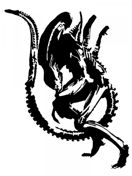 Free printable Xenomorph stencils and templates
