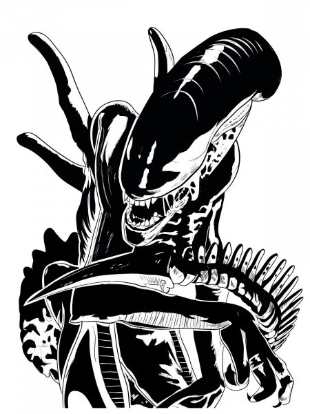 Free printable Xenomorph stencils and templates