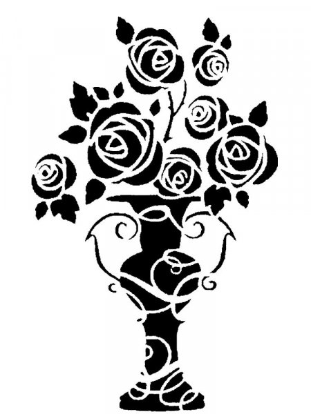 Free printable Vase stencils and templates