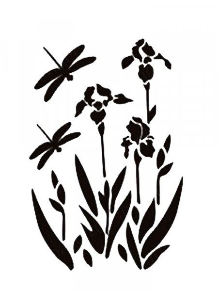 Free printable Iris stencils and templates