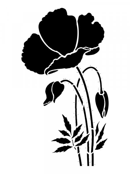 Free printable Poppy stencils and templates