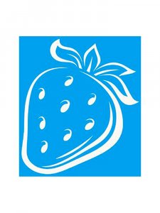 Free printable Strawberry stencils and templates