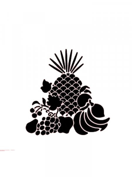 Free printable Fruits stencils and templates