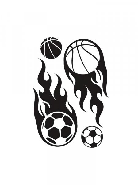 Free printable Ball stencils and templates