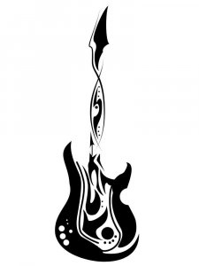 Free printable Guitar stencils and templates