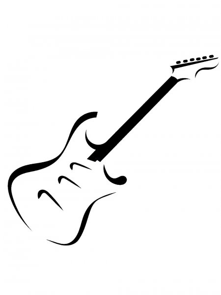 Free printable Guitar stencils and templates