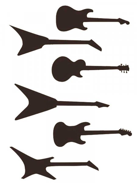 Free printable Guitar stencils and templates