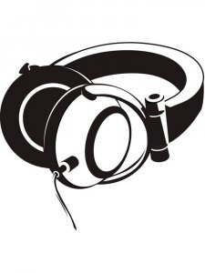 Free printable Headphones stencils and templates
