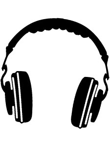 Free printable Headphones stencils and templates