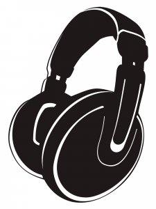 Free printable Headphones stencils and templates