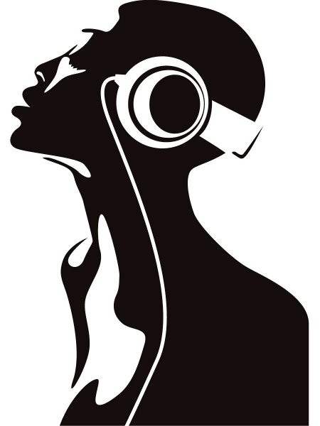 Free printable Headphones stencils and templates
