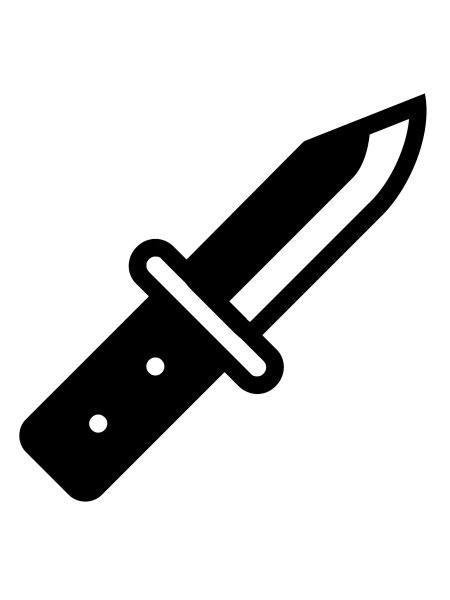 Messer Schablone zum Ausdrucken — kostenlos herunterladen