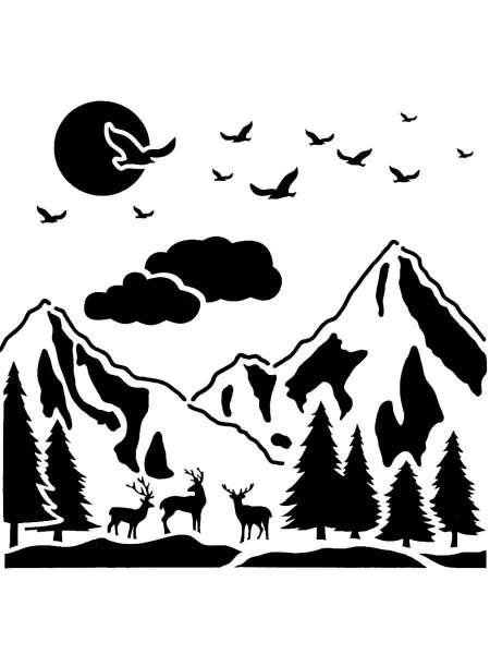 Mountain stencils