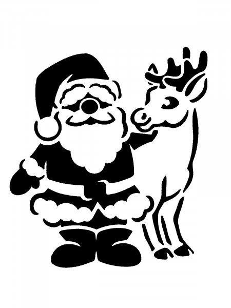 Free printable Santa Claus stencils and templates