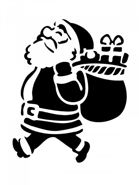 Free printable Santa Claus stencils and templates