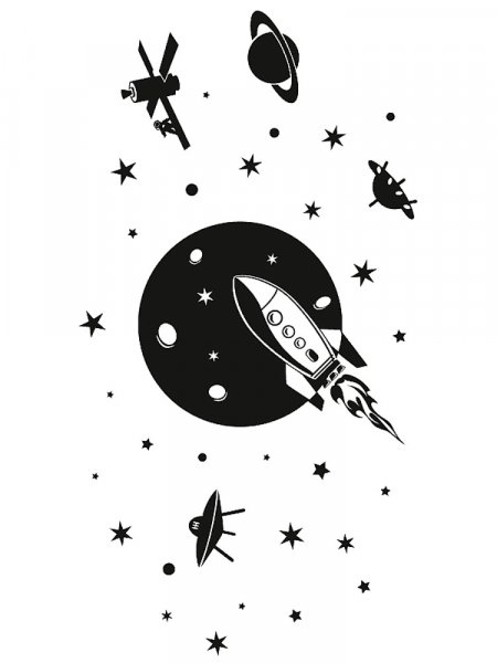 Free printable Space stencils and templates