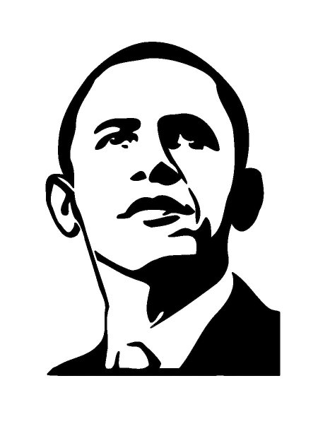 Free printable Barack Obama stencils and templates