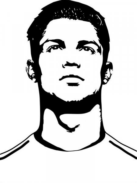 Free printable Cristiano Ronaldo stencils and templates