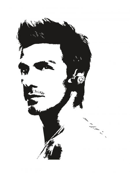 Free printable David Beckham stencils and templates