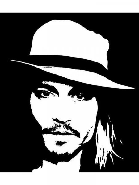 Free printable Johnny Depp stencils and templates