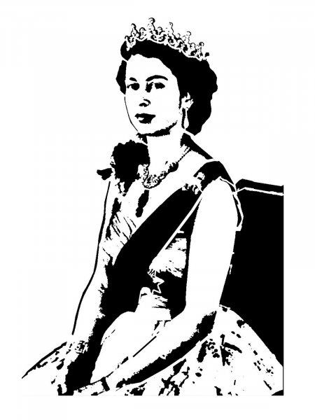 Free printable Queen of England stencils and templates