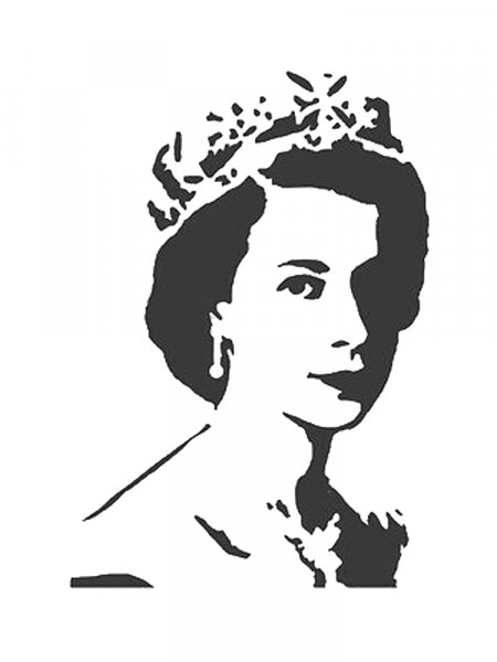 Free printable Queen of England stencils and templates