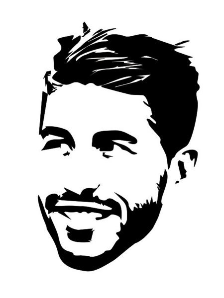 Free printable Sergio Ramos stencils and templates