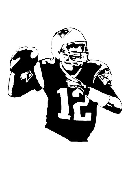 Free printable Tom Brady stencils and templates