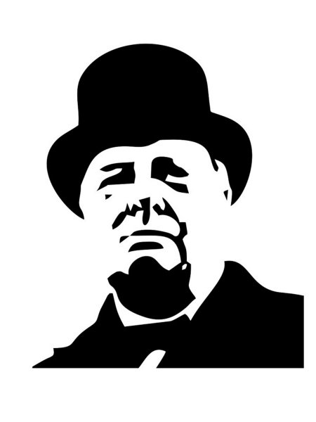 Free printable Winston Churchill stencils and templates
