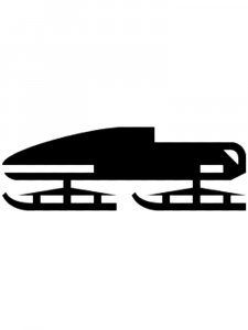 Free printable Bobsled stencils and templates