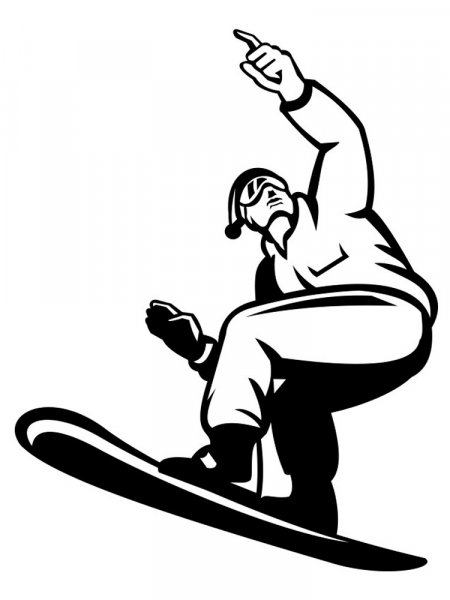Free printable Snowboard stencils and templates